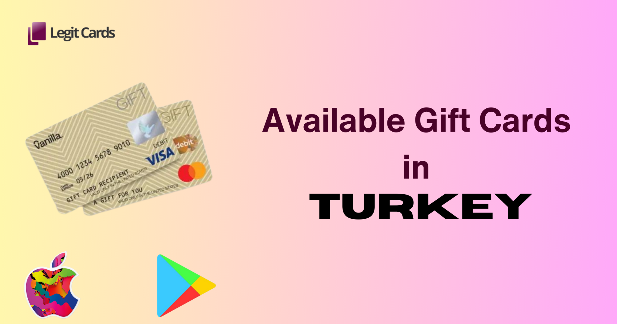 Available Gift cards in Turkey - Legitcards Blog